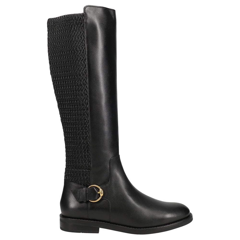 Cole Haan Womens Clover Stretch Boots Black Leather 9.5M - Walmart.com