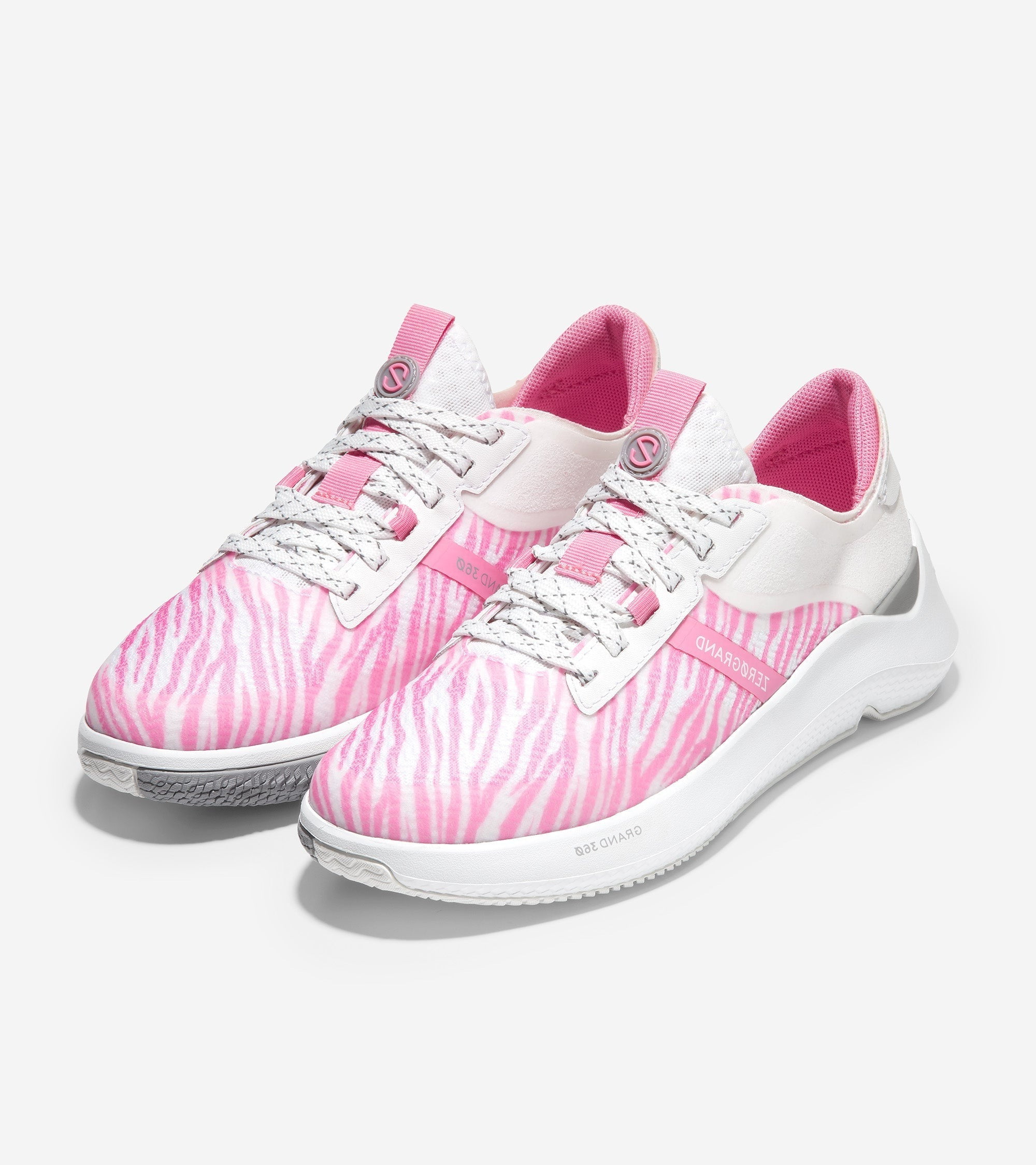 Cole Haan Zerogrand Winner Tennis Tropical Pink Zebra Lace Up Low Top ...