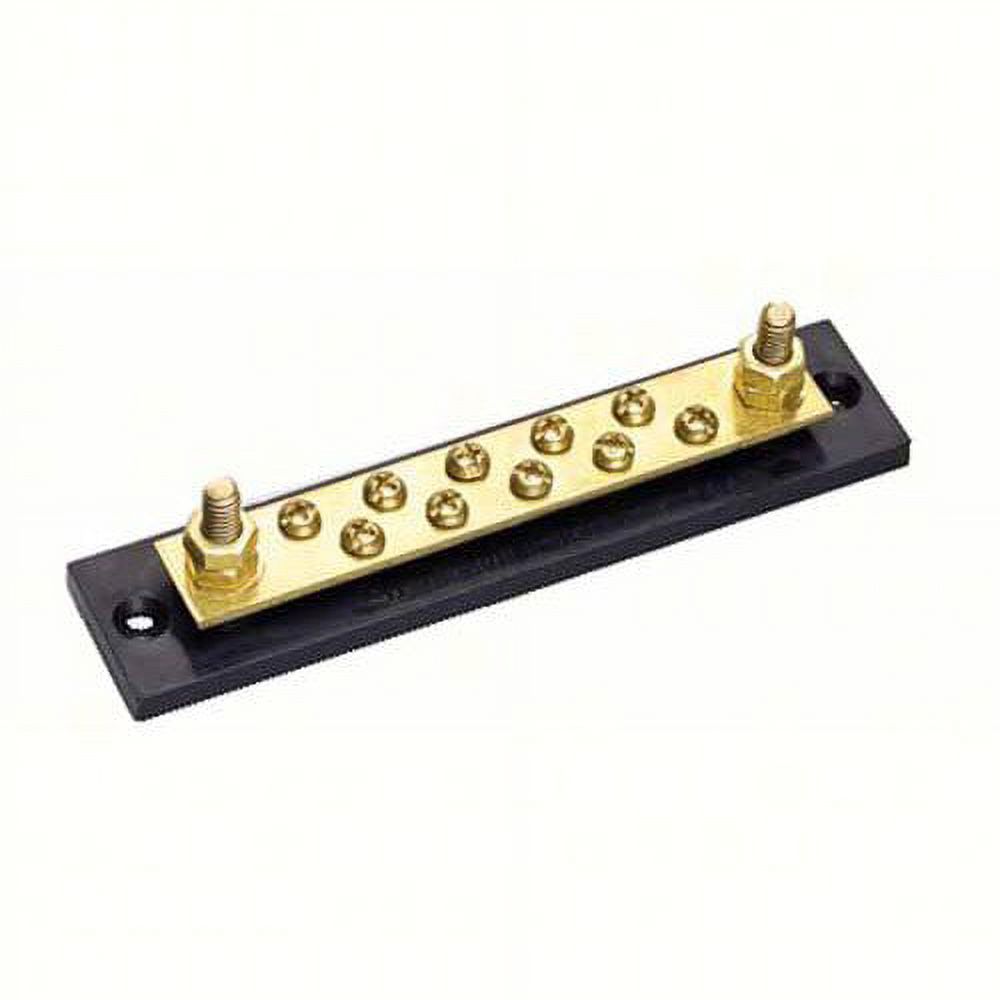 Cole Hersee M449 Solid Brass 10-Gang Terminal Junction Block with ...