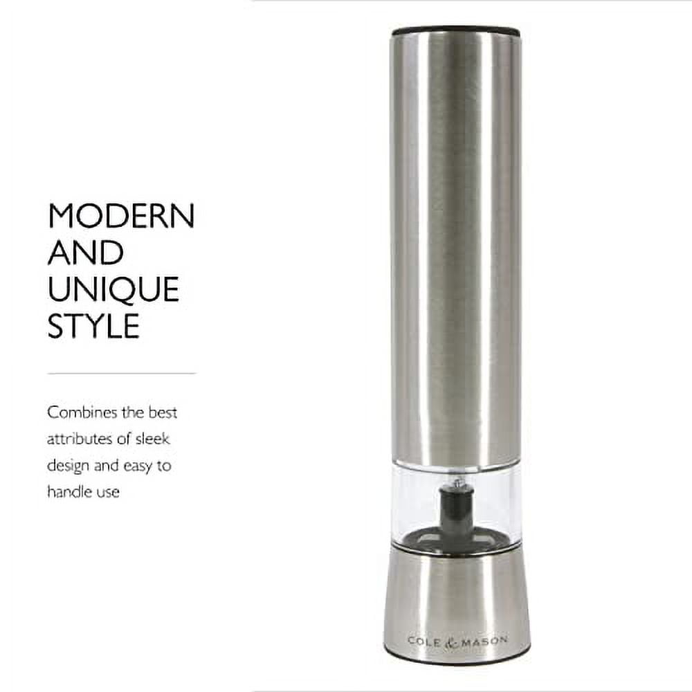 Cole & Mason Hampstead Electronic Salt Mill - Electric Salt Grinder Set ...