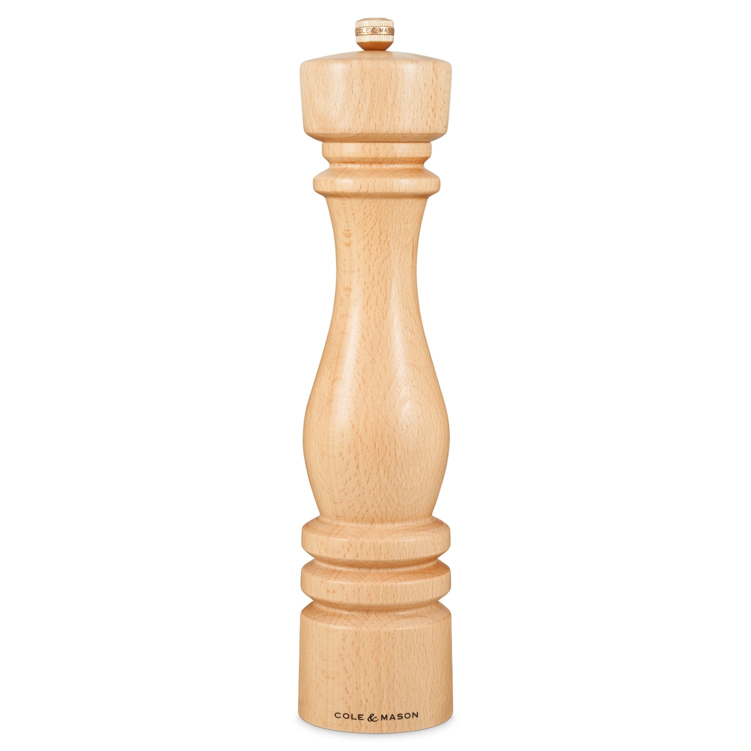 Cole & Mason London Natural Beech Salt Mill, Non Corroding Ceramic ...