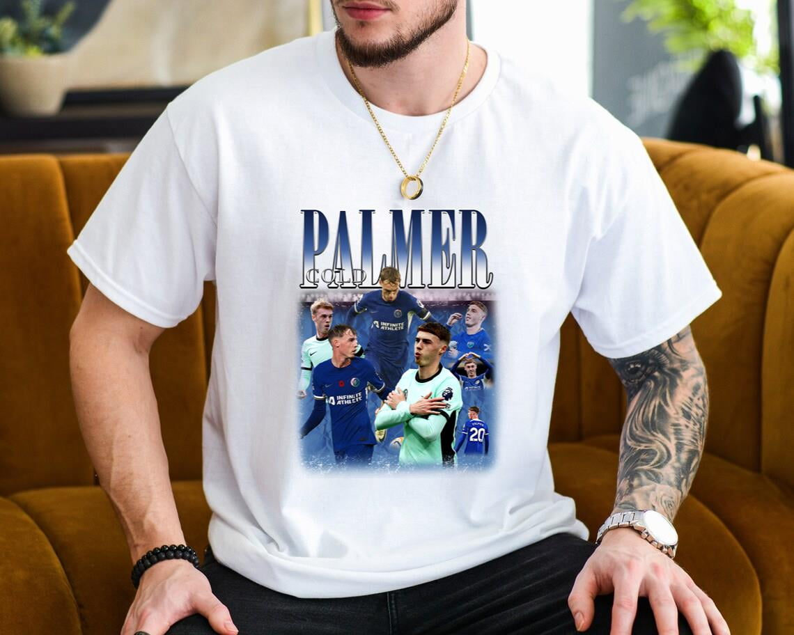 Cole Palmer T-shirt in Bootleg Football Style for Soccer Fans, for men ...