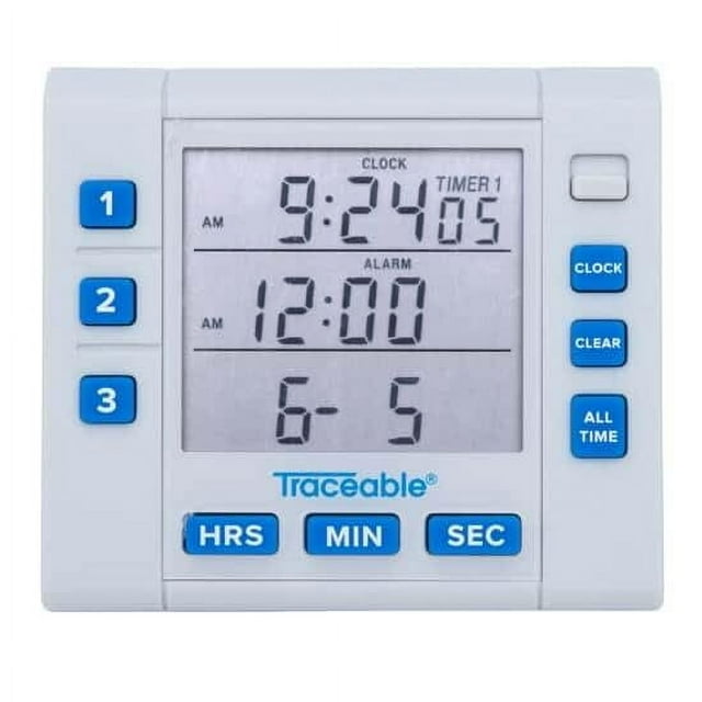 Cole-Parmer-AO-94411-10 Triple-Display Clock/Timer, NIST-traceable ...