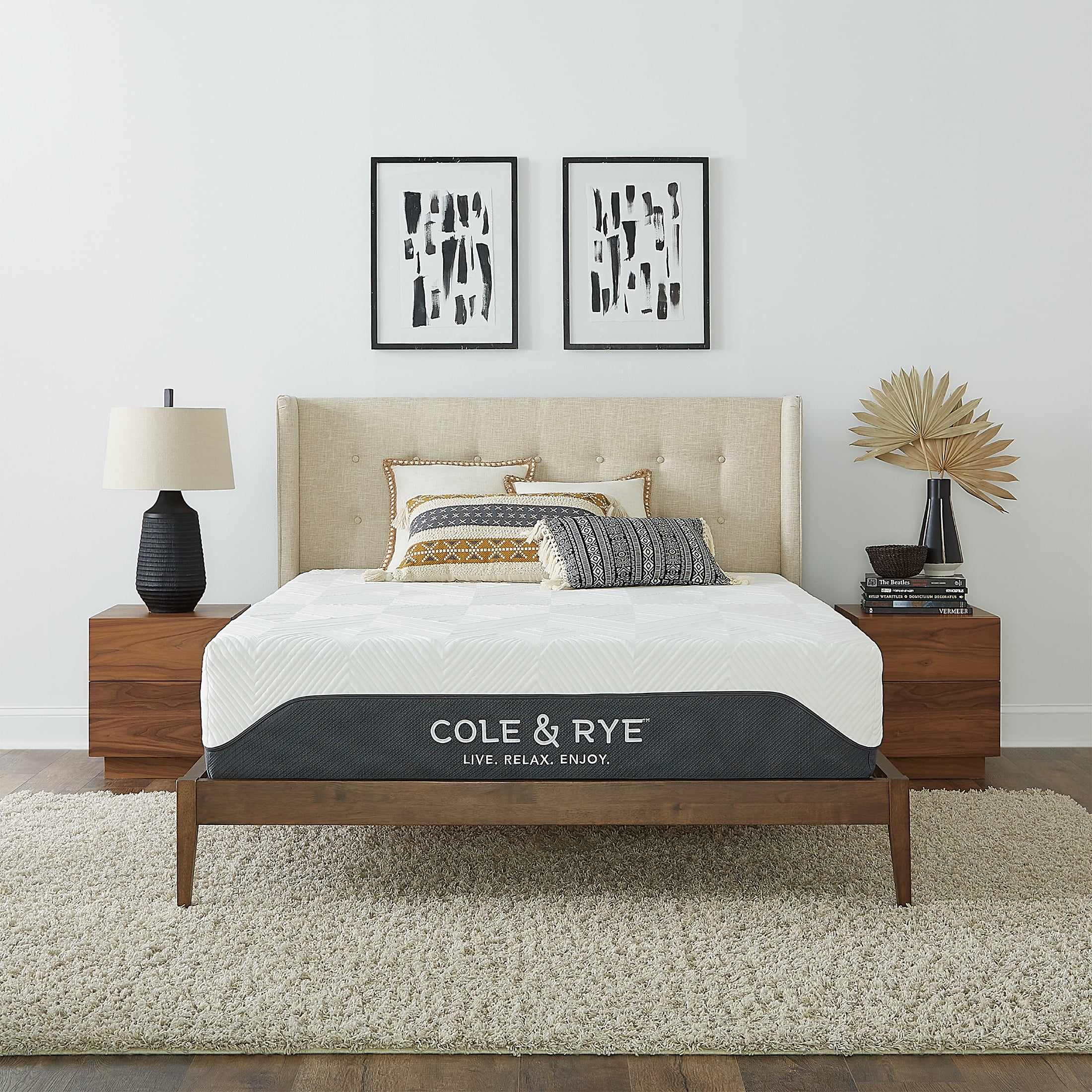 Cole & Rye Spirit 12" Medium Plush Cooling Gel Memory Foam Hybrid ...