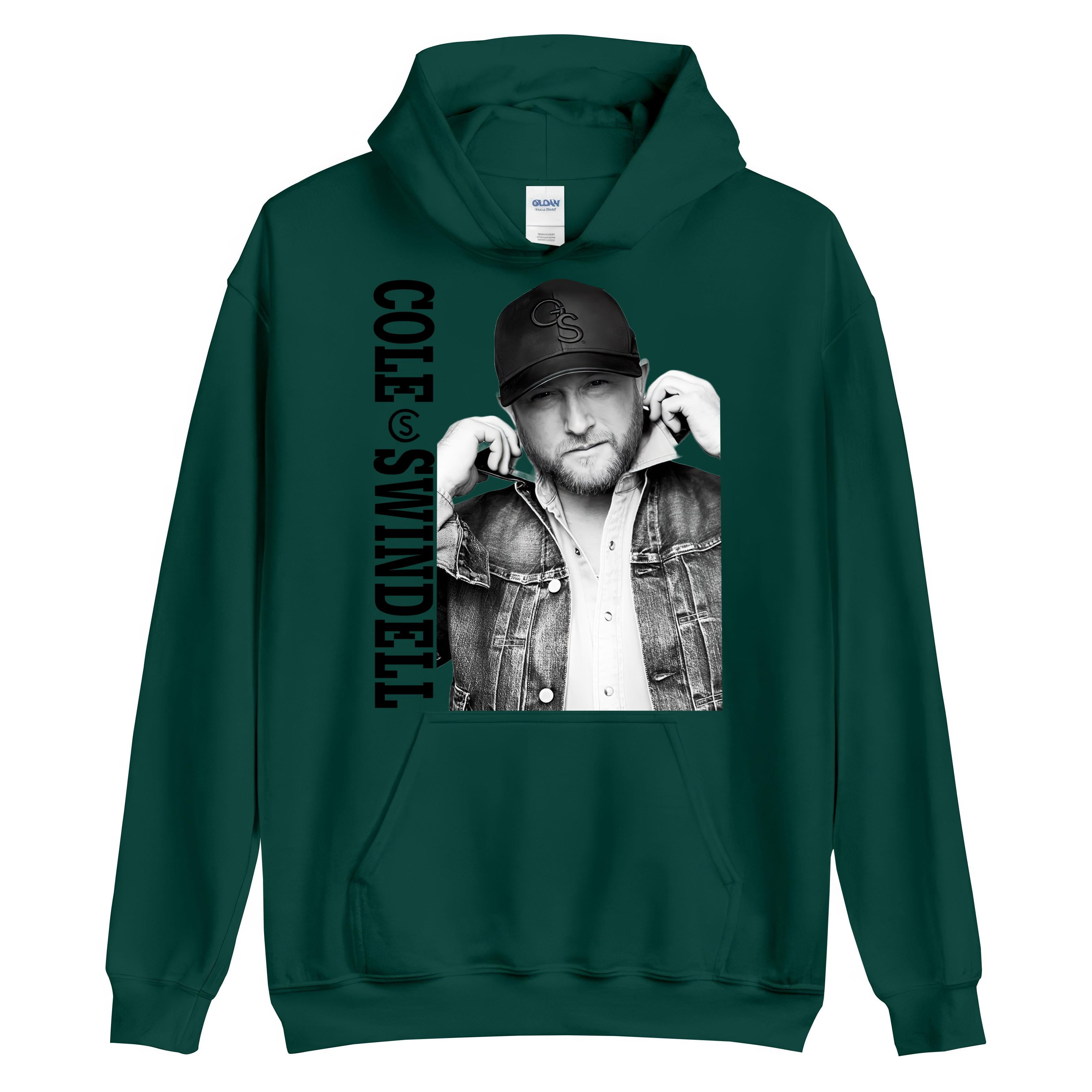 Cole Swindell B W Win The Night Photo 2024 Tour Win The Hidins T-shirt ...