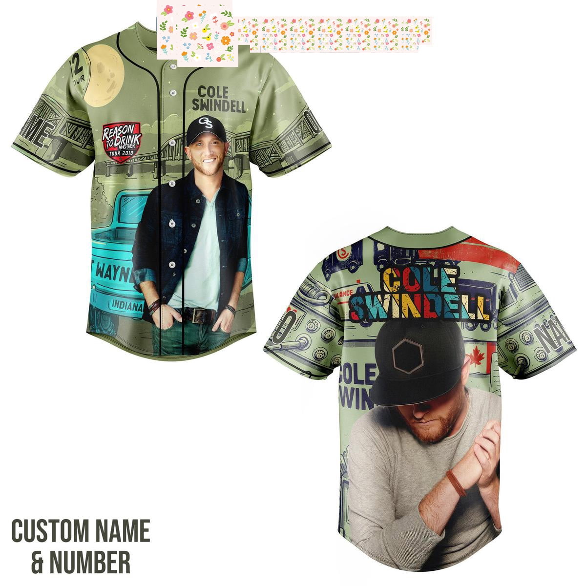 Cole Swindell Never Say Never Fan Personalized Baseball Jersey ...