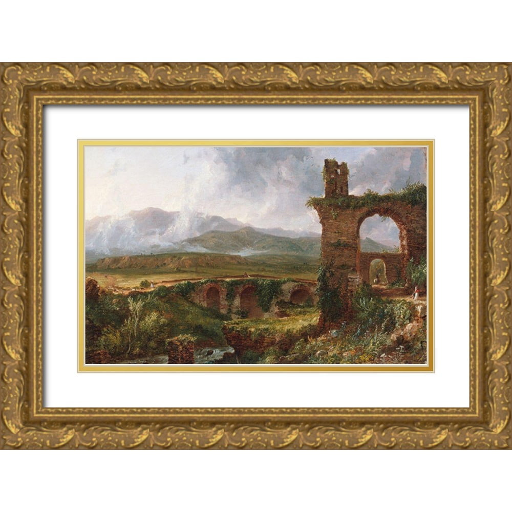 Cole, Thomas 24x17 Gold Ornate Wood Framed with Double Matting Museum Art Print Titled - A View ...