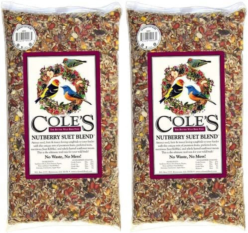 Cole's NB20 Nutberry Suet Blend Bird Seed, 20-Pound Two Pack - Walmart ...