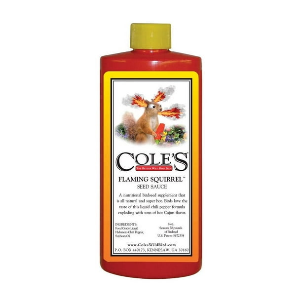 Cole's Wild Bird Products Flaming Squirrel Seed Sauce, 8-Ounce ...