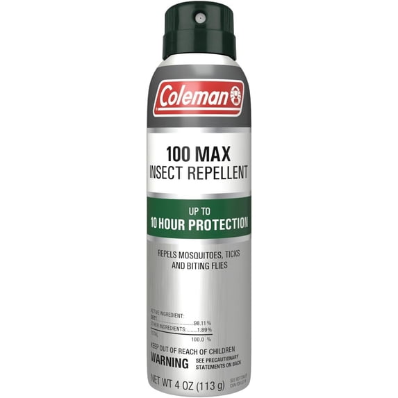 Coleman 100% Deet 100 Max Insect Repellent Continuous Spray, 4 Oz ...