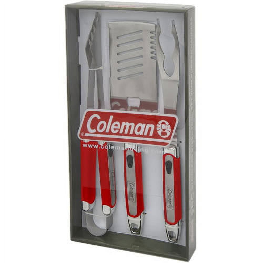 Coleman 3 Pc BBQ Tool Set Camping Grill Accessories Outdoor Cooking ...
