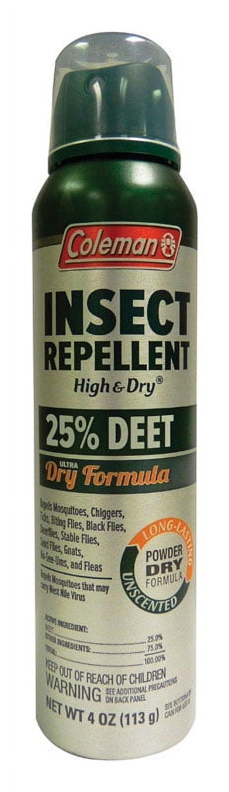 Coleman 7514 High & Dry 25% DEET 4oz Spray Insect Repellent - Walmart.com