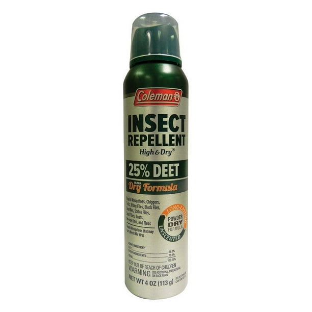 Coleman 7514 High & Dry 25% DEET 4oz Spray Insect Repellent - Walmart ...