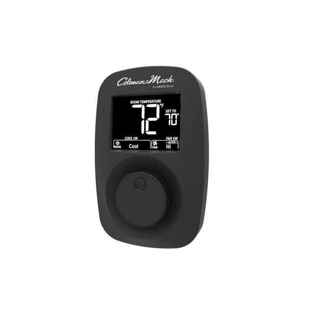 Coleman 9420A382 Heat/Cool Wall Thermostat - Digital, Black - Walmart.com