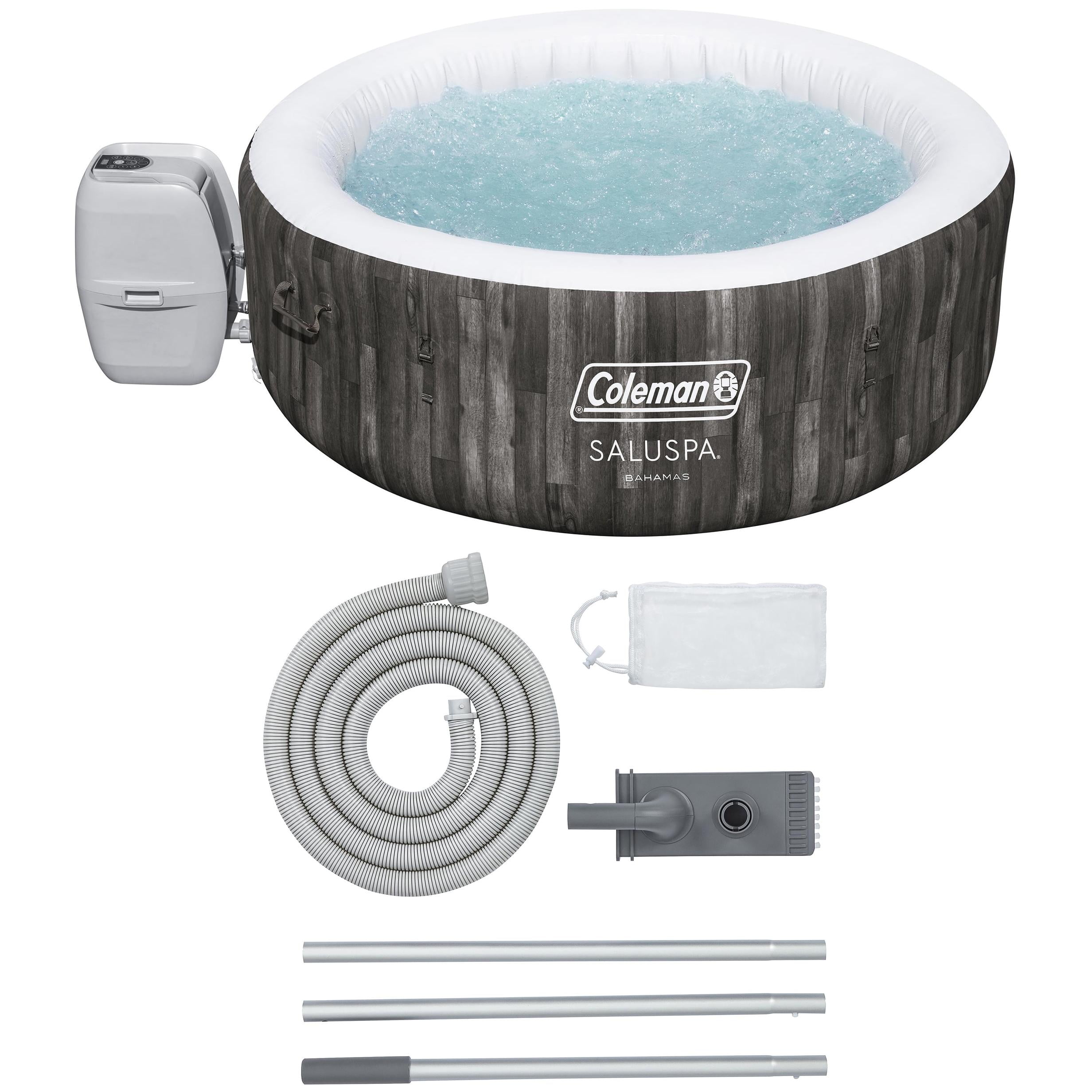 Coleman Bahamas AirJet Inflatable Outdoor Round Hot Tub 2-4 Person with ...