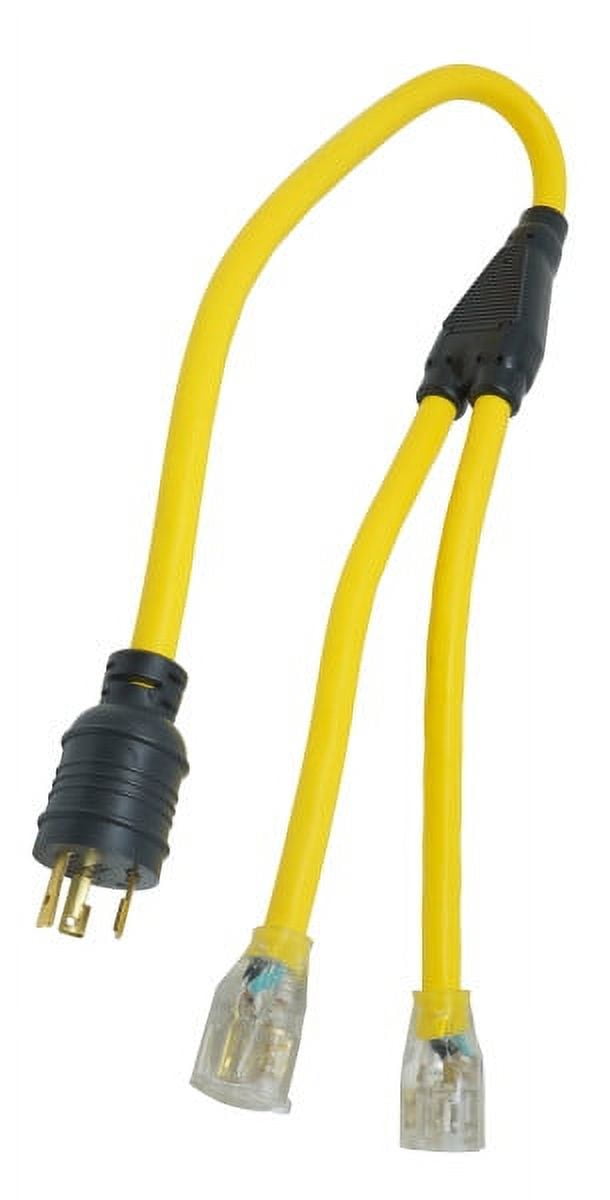 Coleman Cable 01915 3-Feet Generator Power Cord Adapter - Walmart.com