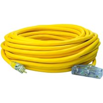 Southwire Outdoor 100 ft. L Yellow Tri-Source Extension Cord 12/3 ...