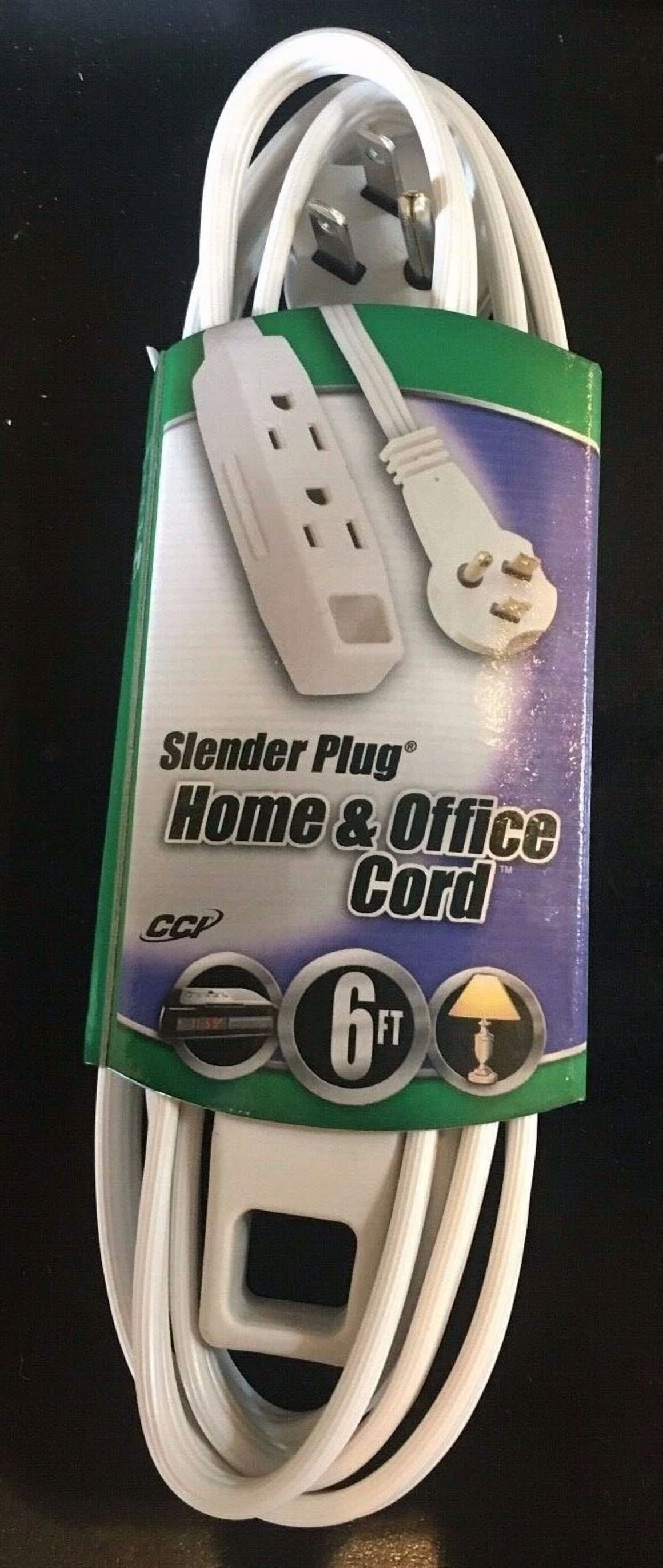 Coleman Cable 03517 6Ft. 16/3 Slimline Household Extension Cord Spt-2 ...