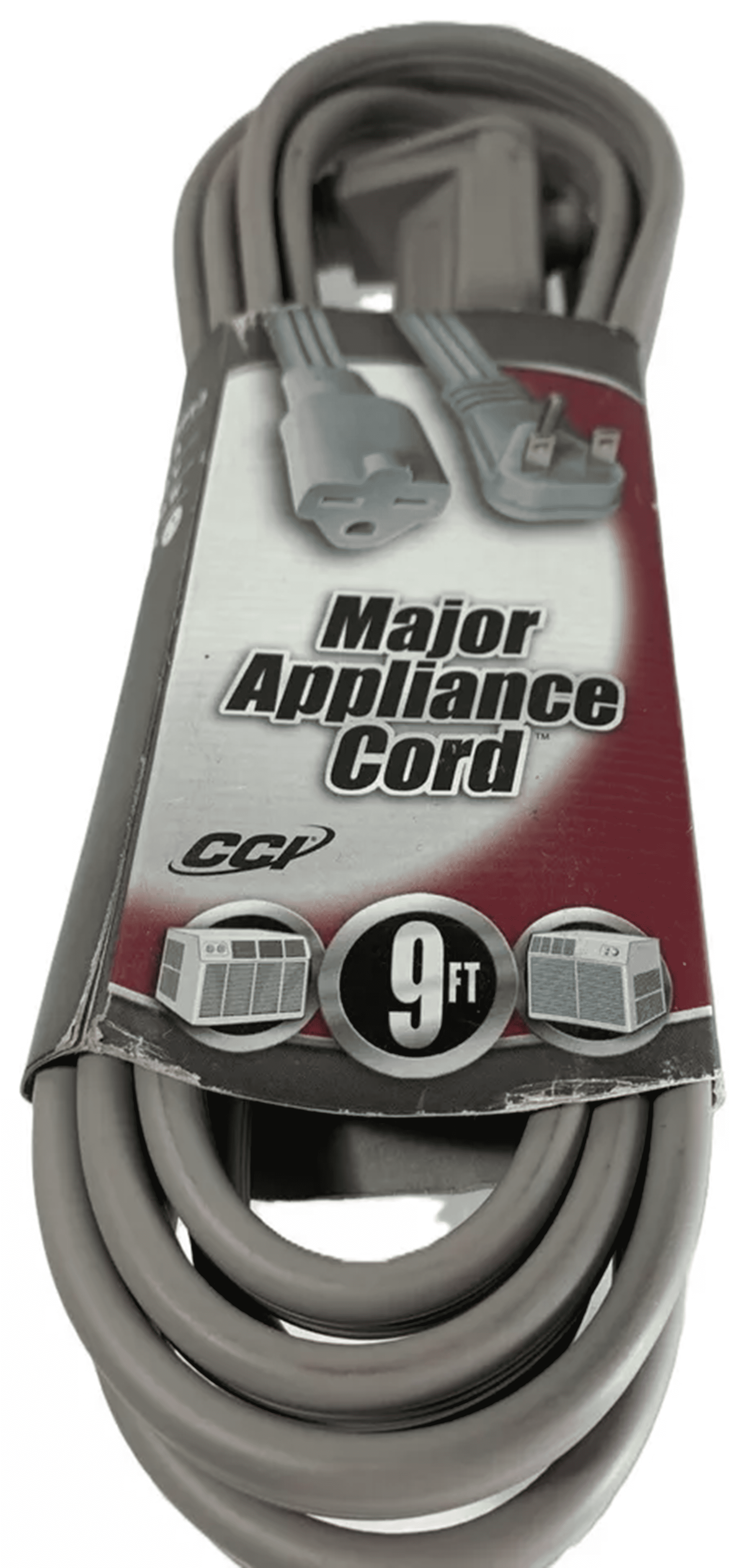 Coleman Cable 03538-88-09 14/3 SPT-3 250V 9' Foot Gray Air Conditioner ...