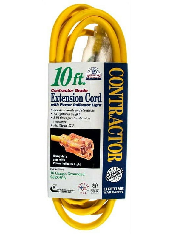 10 ft Extension Cords in Extension Cords by Length - Walmart.com