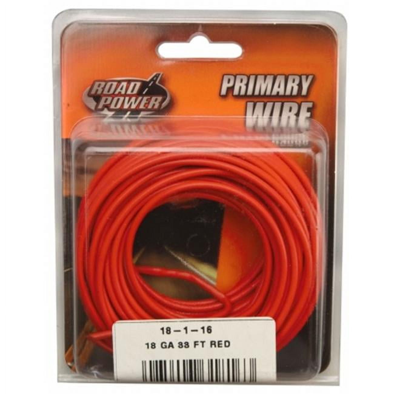 Coleman Cable 33ft. Red 18 AWG Primary Wire 18-1-16 - Walmart.com