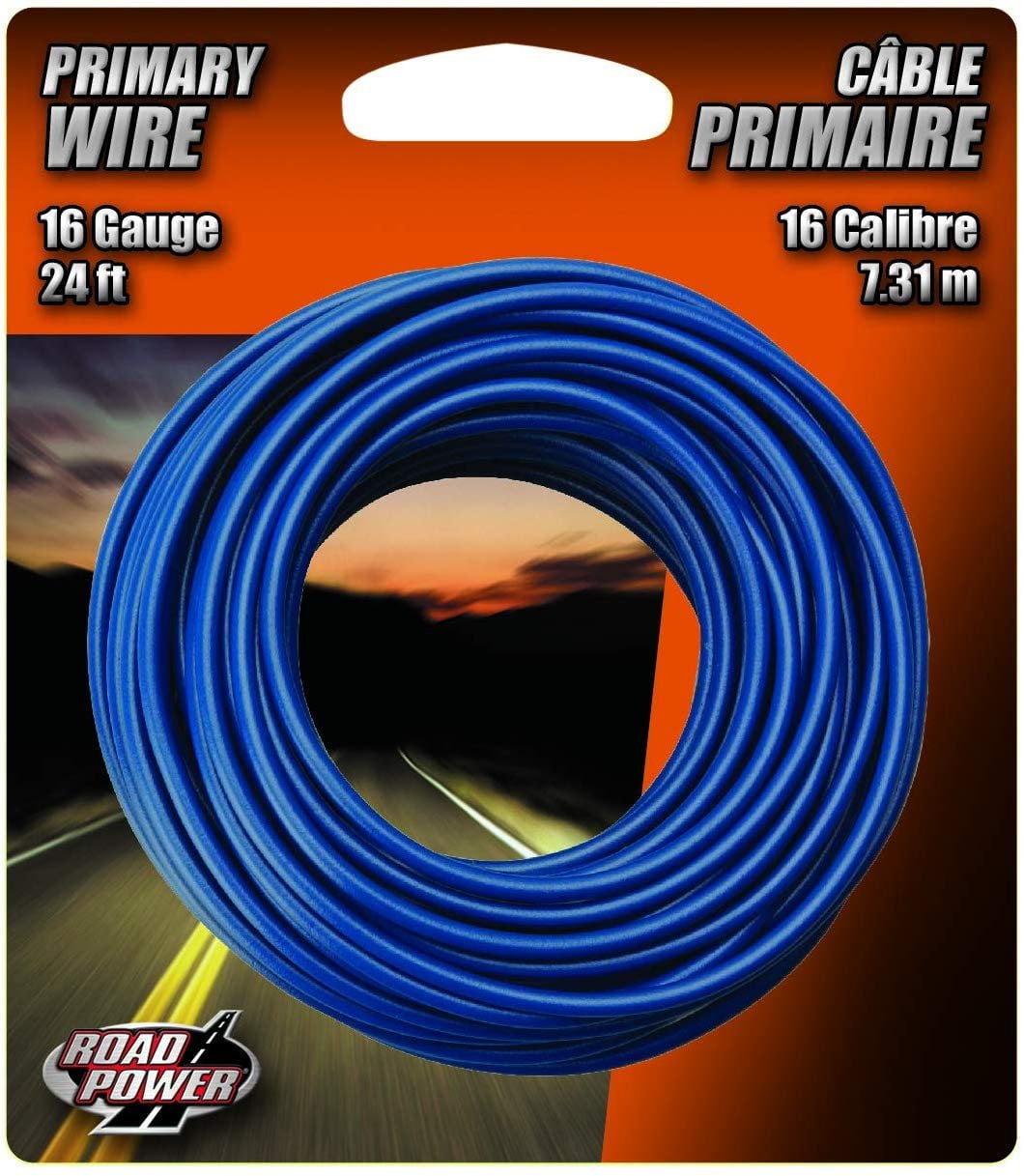 Coleman Cable 55668233 16-Gauge 24-Foot Blue Copper Electrical Wire ...