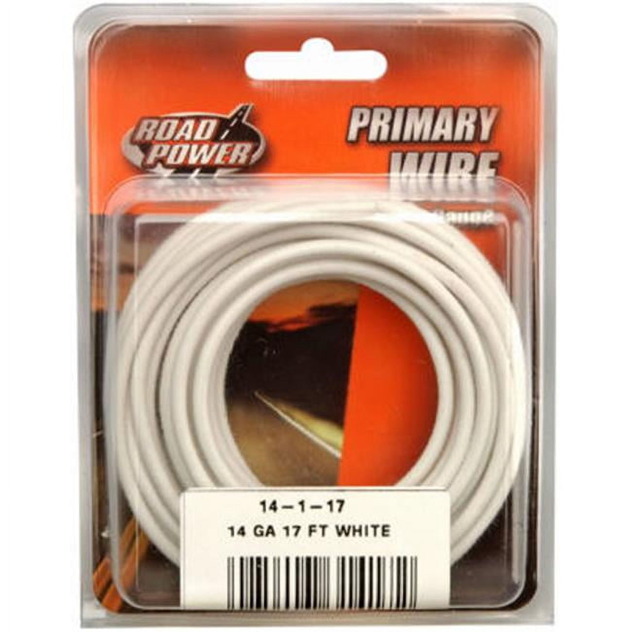 Coleman Cable 55669033 17 ft. 14 Gauge Primary Wire - White - Walmart.com