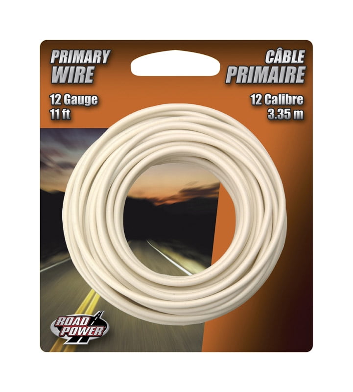Coleman Cable 55671433 11 ft. White 12 Gauge Primary Wire - Walmart.com