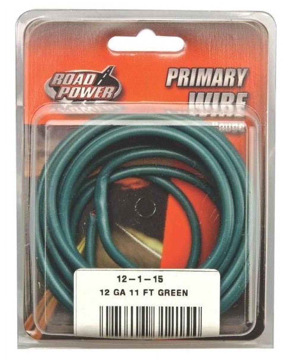 Coleman Cable 55678933 Road Power Primary Wire, 12 Gauge, 11', Green ...