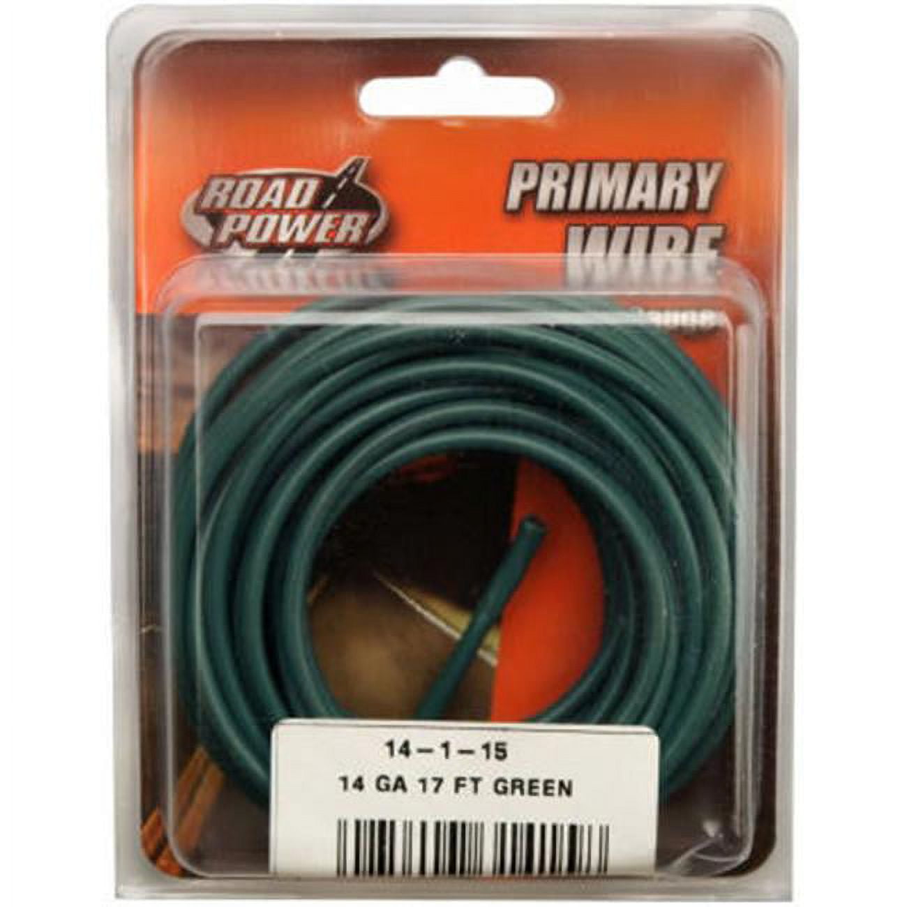 Coleman Cable 56421933 17 ft. Green 14 Gauge Primary Wire - Walmart.com
