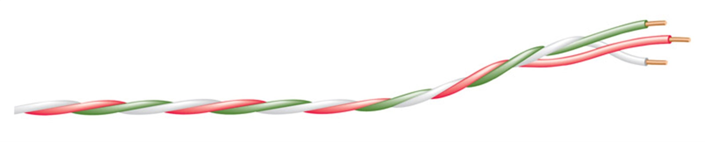 Southwire Bell Wire Solid Copper 20/3 Gauge - 150V - 500' Green/Red ...