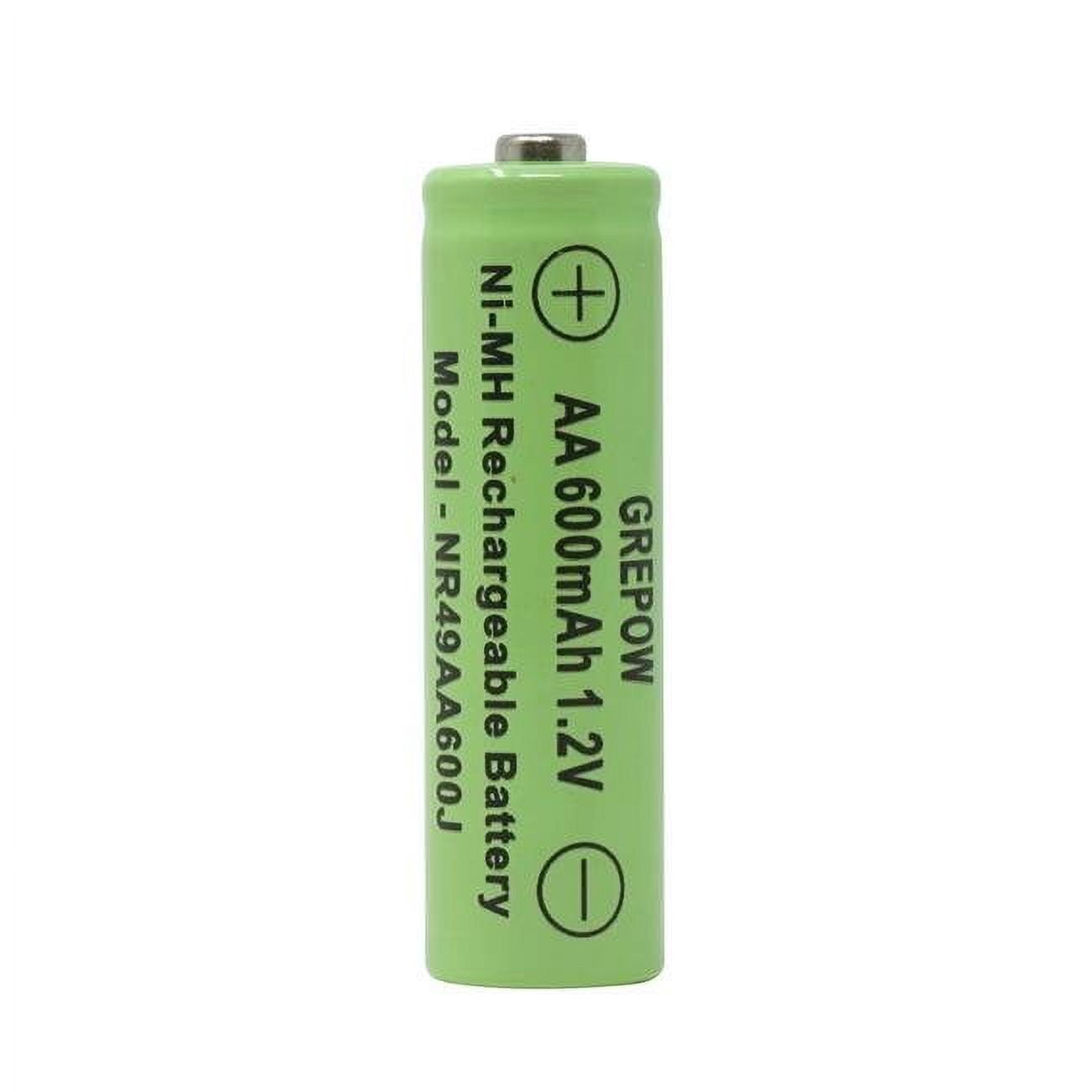 Moonrays 97145 Rechargeable Battery, 600 mAh, AA Battery, NiMH ...