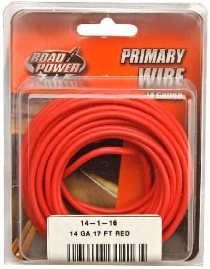 Coleman Cable Primary Wire 17ft. L Red Carded - Walmart Business Supplies