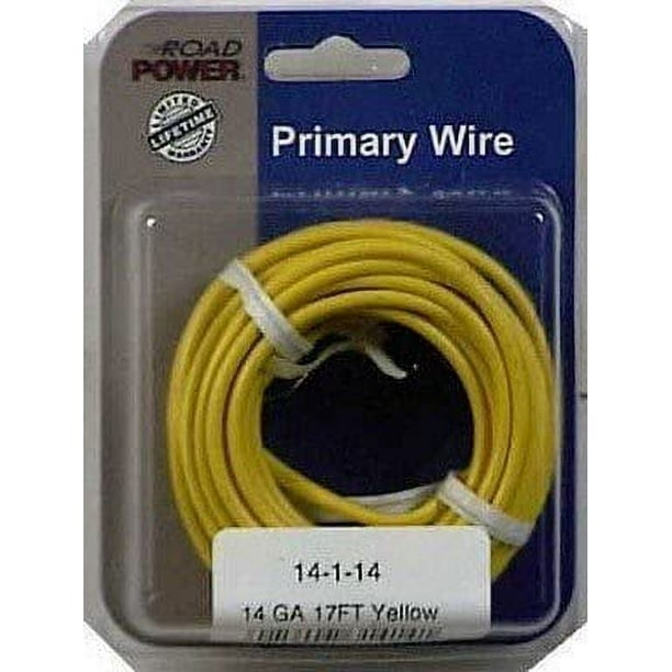 Coleman Cable Primary Wire 17ft. L Yellow Carded - Walmart Business ...