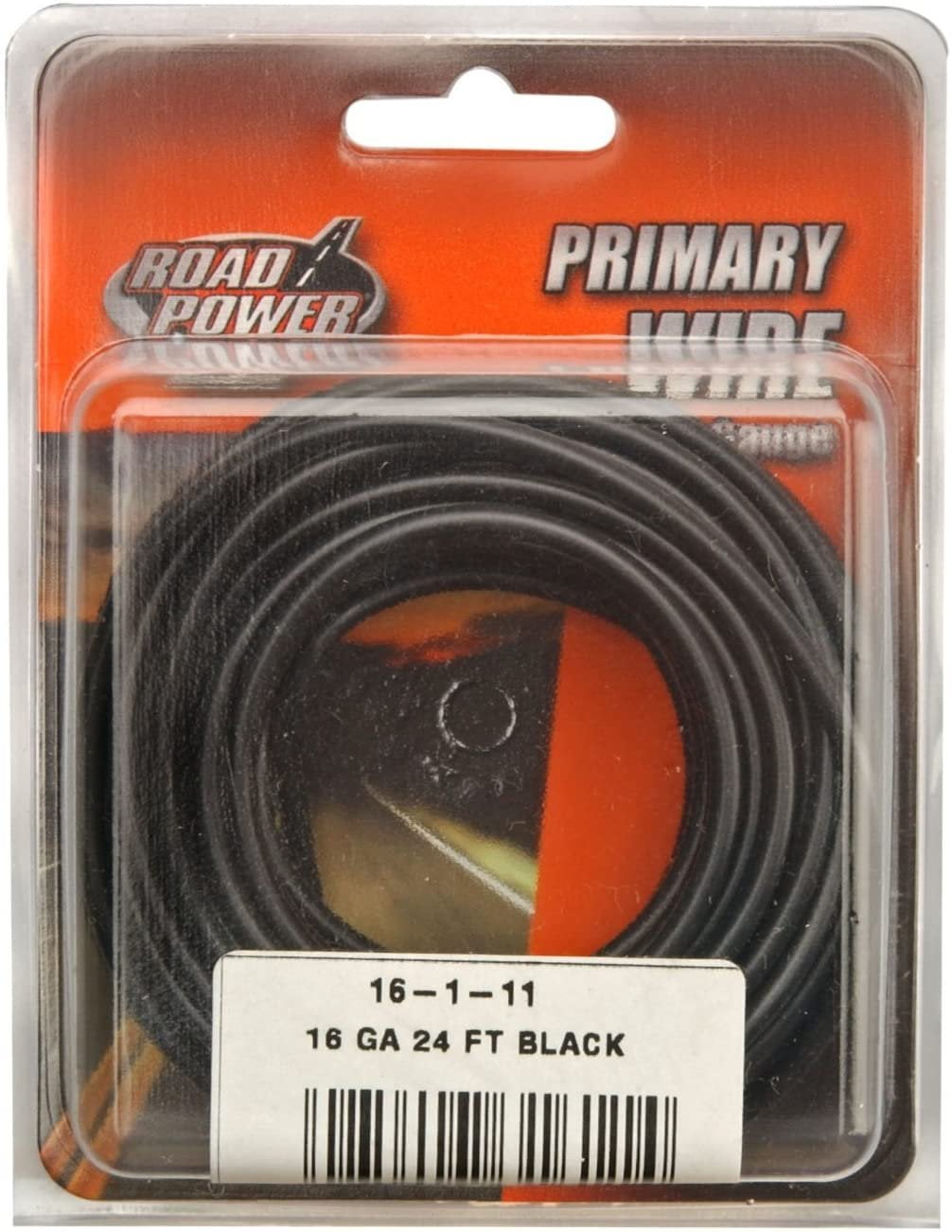 Coleman Cable Primary Wire 24ft. L Blk Carded - Walmart.com