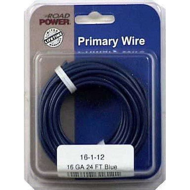 Coleman Cable Primary Wire 24ft. L Blue Carded - Walmart Business Supplies