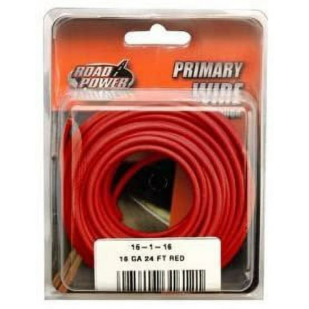 Coleman Cable Primary Wire 24ft. L Red Carded - Walmart Business Supplies