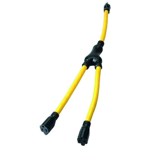 Coleman Cable Y-Splitter, Extending Outlet Adapter, Splits 1 to 2 ...