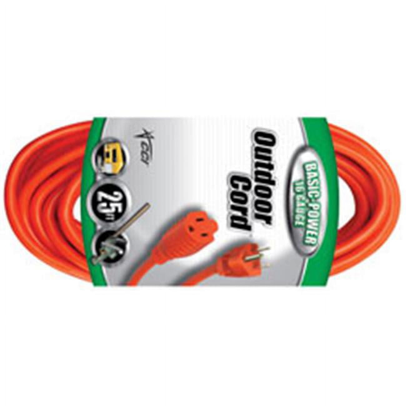 Coleman Cables 25 ft. 16-Gauge Wire - 3 Conductor Outdoor Extension ...