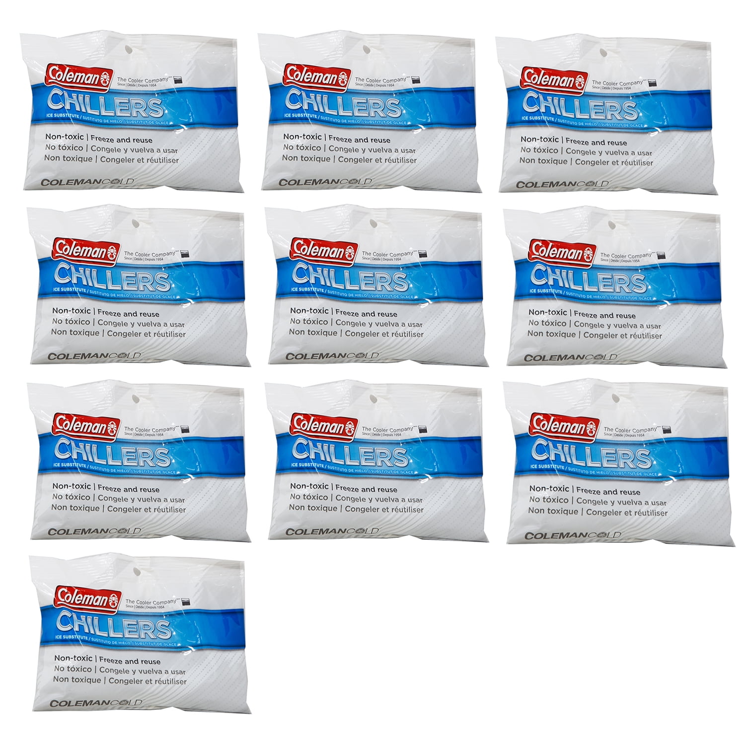 Coleman Chillers Ice Substitute - Soft Pack - Small - 10 Pack - Walmart.com