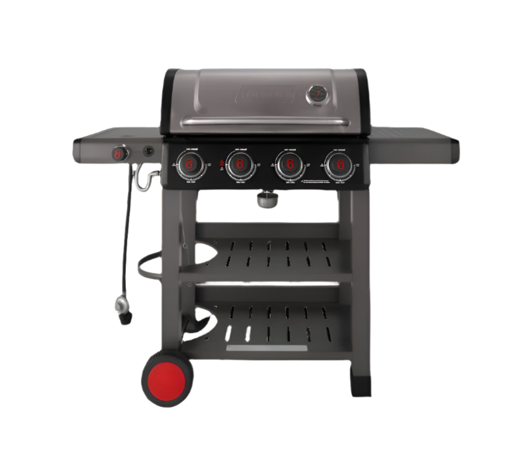 Coleman Cookout 4-Burner Propane Gas BBQ Grill with Side Burner ...