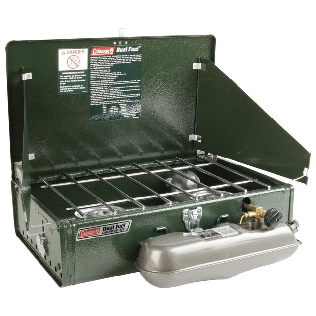 Coleman Guide Series 424 Dual Fuel 2-Burner Camp Stove, 14,000 BTUs ...