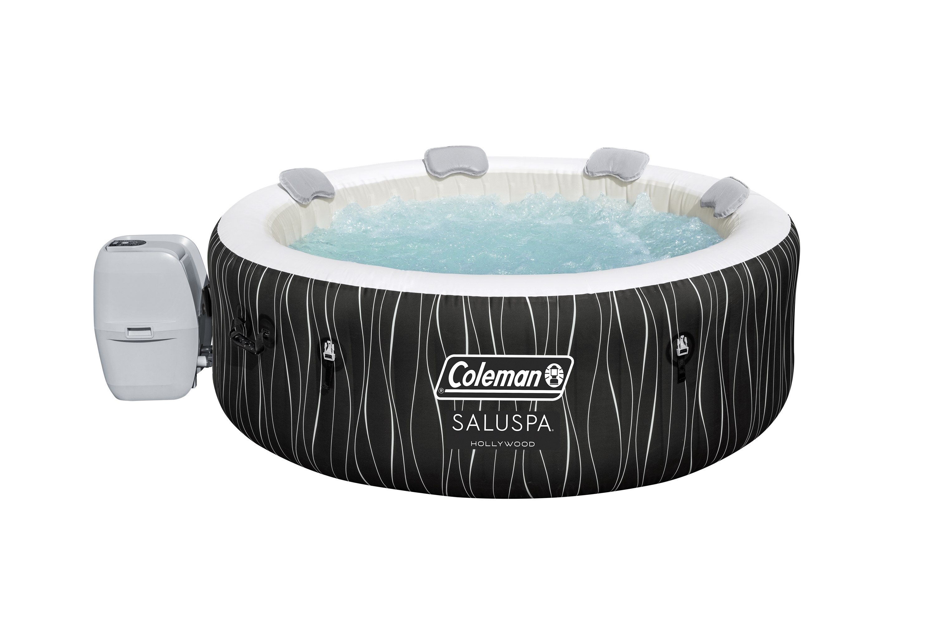 INTEX PureSpa Plus Inflatable Round Spa & Headrest Pillows, White (4 ...