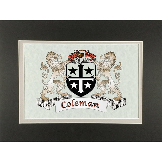 Coleman Irish Coat of Arms Print - Frameable 9" x 12" - Walmart.com