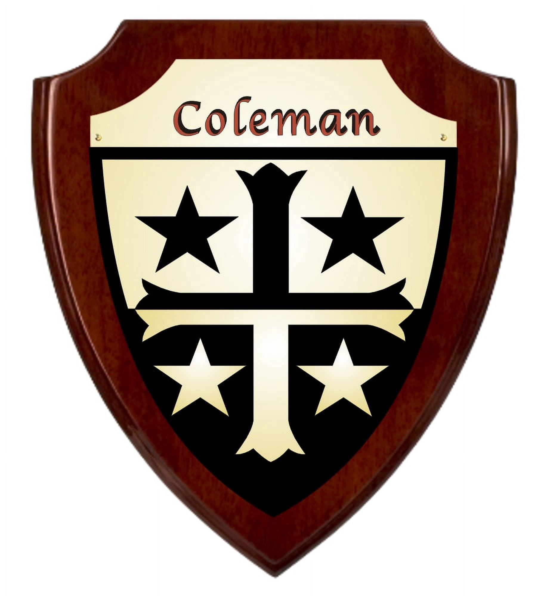 Coleman Irish Coat of Arms Shield Plaque - Rosewood Finish - Walmart.com