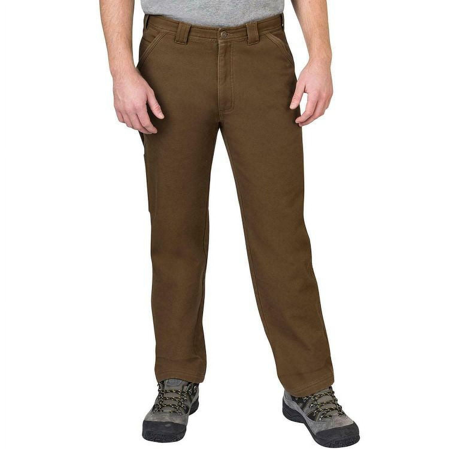 Coleman Men's Fleece Bonded Stretch Tear Resistant Canvas Pant (Tobacco ...