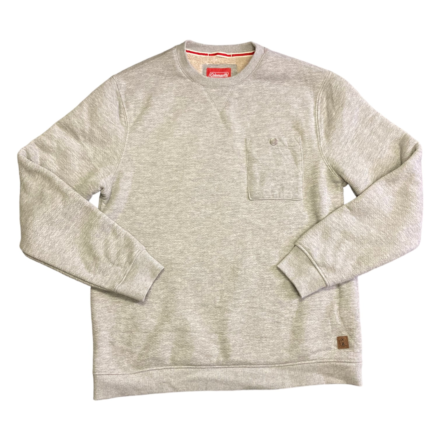 Coleman Men's Long Sleeve Sherpa Lined Secure Chest Pocket Crew ...