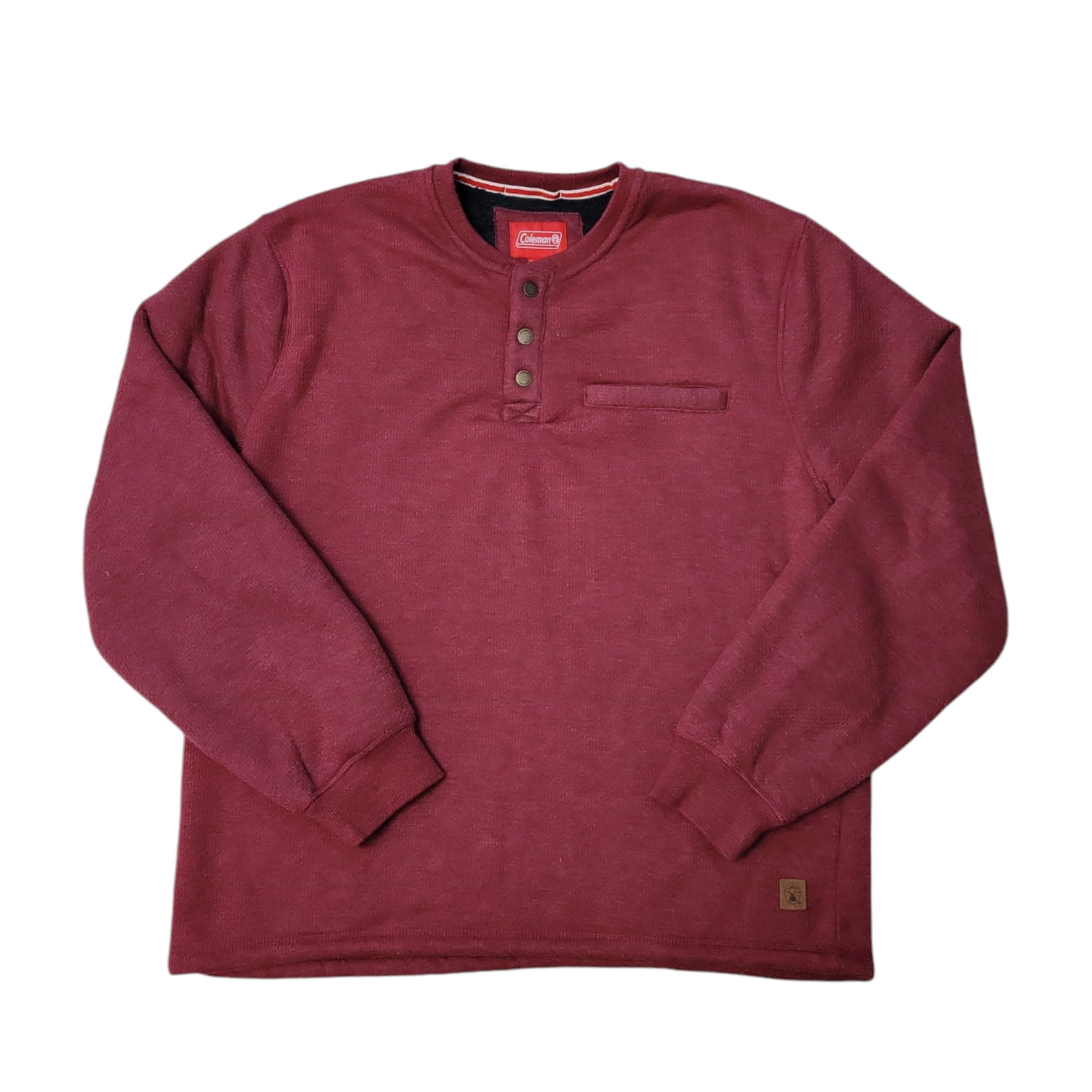 Coleman Men's Long Sleeve Sherpa Lined Secure Chest Pocket Crew ...