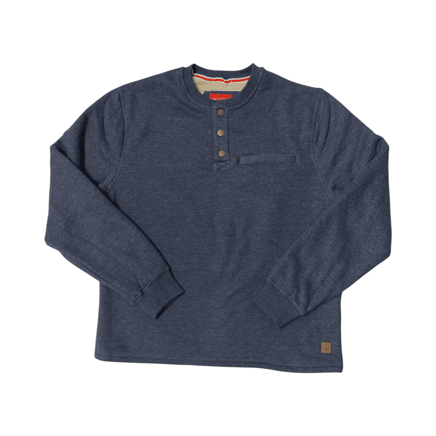 Coleman Men's Warm Sherpa Lined Secure Chest Pocket Henley Sweatshirt ...