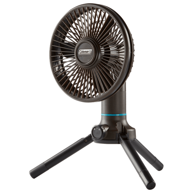Coleman OneSource Multi-Speed Fan & Rechargeable Battery, Black, 8 in ...